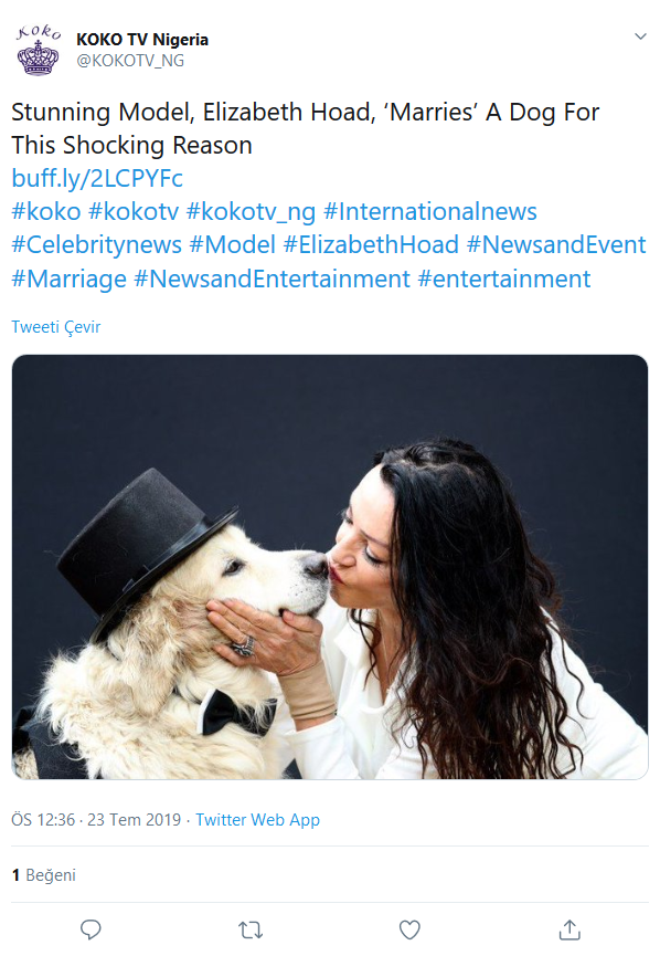 Yaşadığı 220 ilişkide mutluluğu bulamayan eski model, köpeğiyle evleniyor