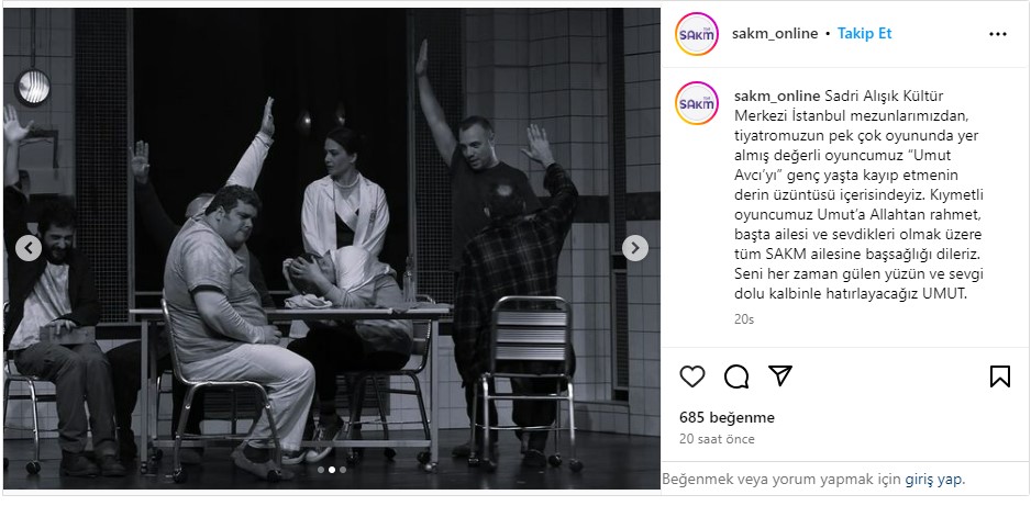 Tiyatro sanatçısı Umut Avcı 44 yaşında hayatını kaybetti