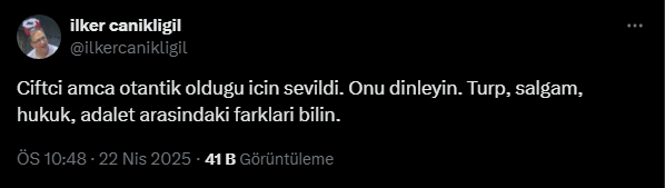 İlker Canikligil'den yozgat mitingine gönderme: Çiftçi amca otantik ...