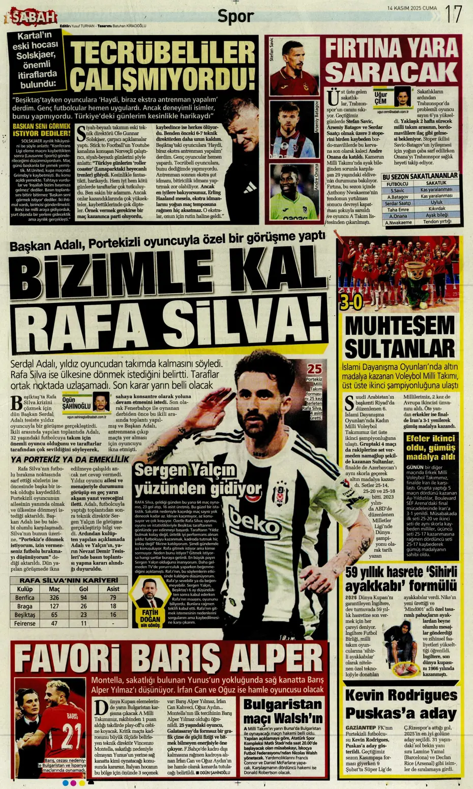 "Sergen varsa ben yokum" | Günün spor manşetleri - Foto Galerisi