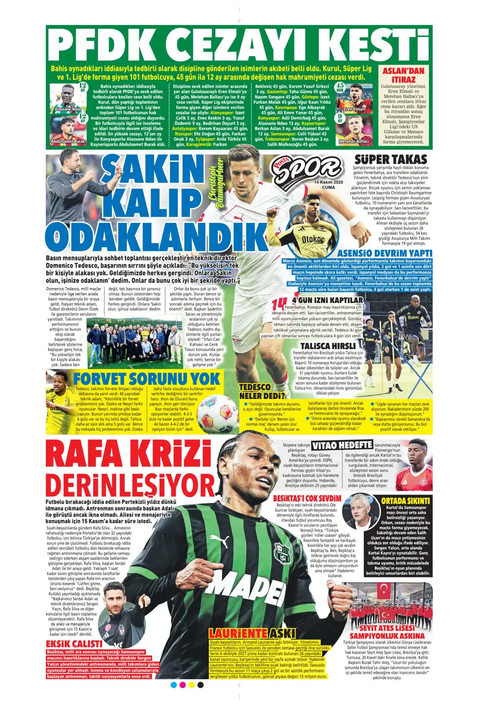 "Sergen varsa ben yokum" | Günün spor manşetleri - Foto Galerisi