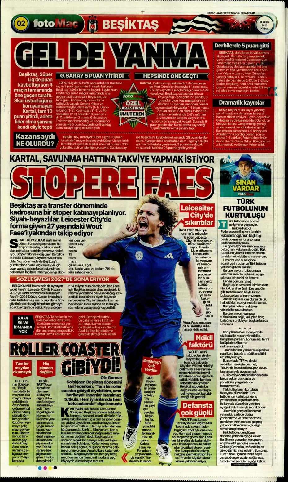 "Sergen varsa ben yokum" | Günün spor manşetleri - Foto Galerisi