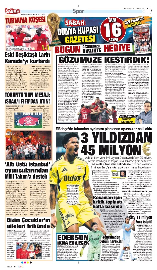 Günün spor manşetleri | Sonu kupa olsun - Foto Galerisi