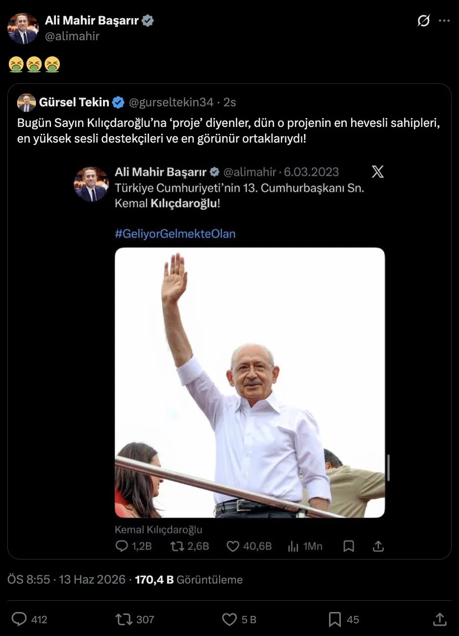 CHP'de 'proje' polemiği: Ali Mahir Başarır'dan Gürsel Tekin'e 'kusma ...