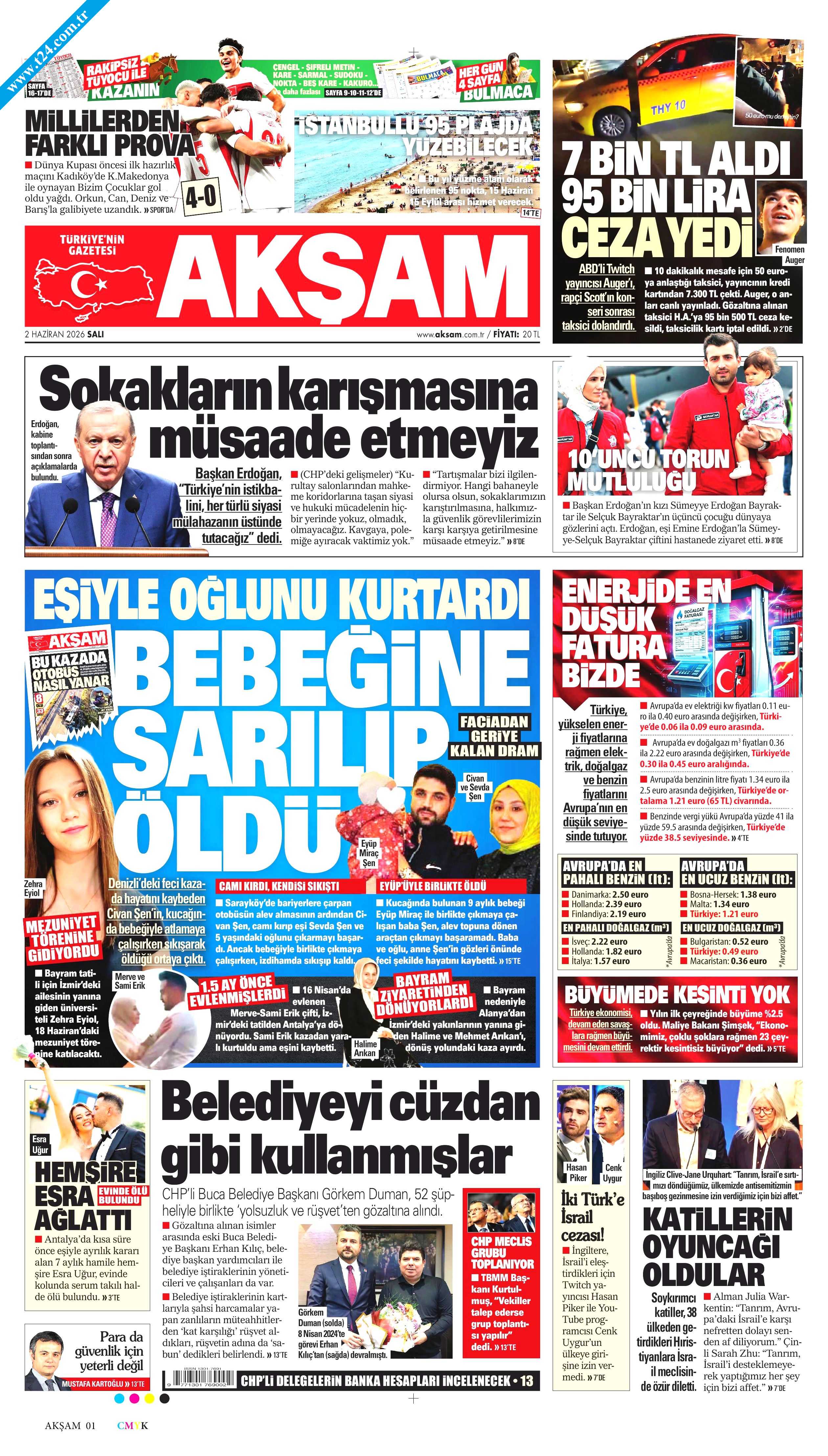Akşam Gazetesi 2 Haziran 2026