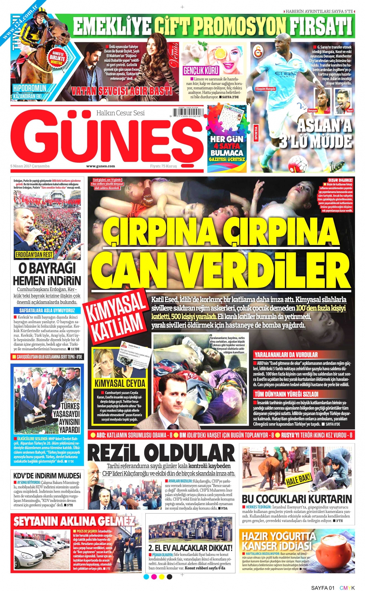 Güneş Gazetesi 5 Nisan 2017