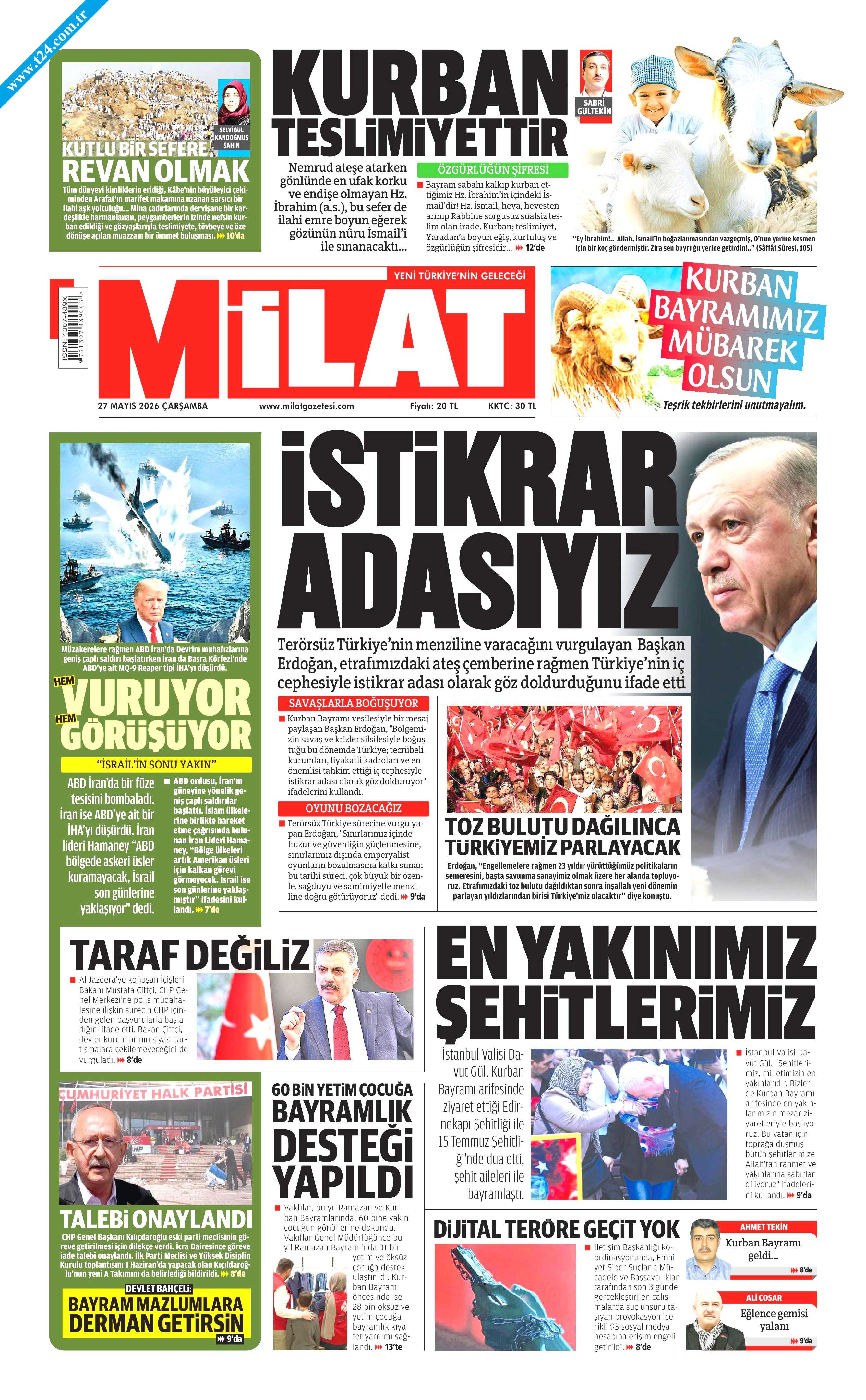 Milat Gazetesi 27 Mayıs 2026