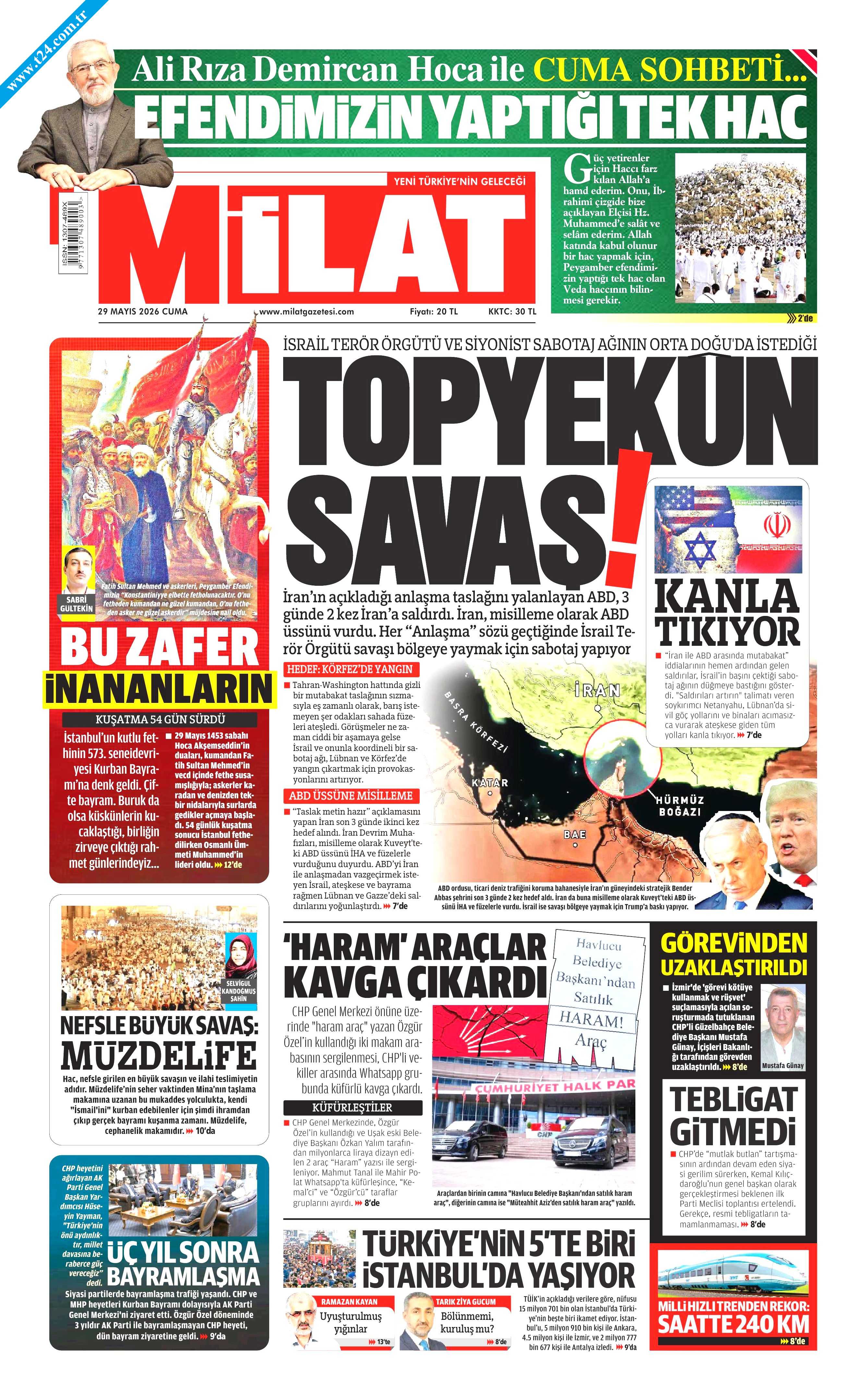 Milat Gazetesi 29 Mayıs 2026
